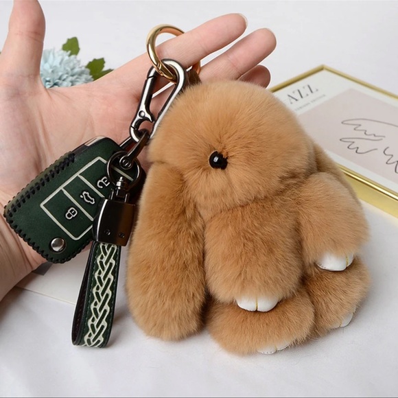 unbranded | Other | Mini Rabbit Keychain Plush Ball Womens Bag ...